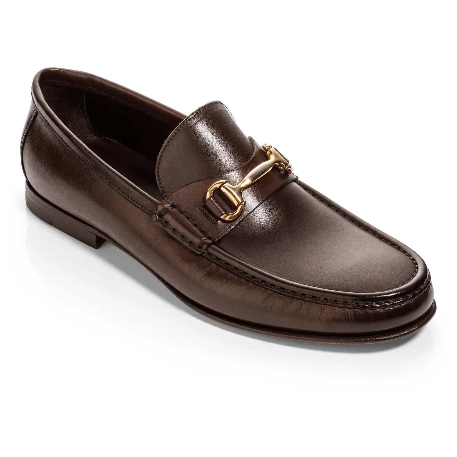 Watts Dark Brown Leather Bit Loafer