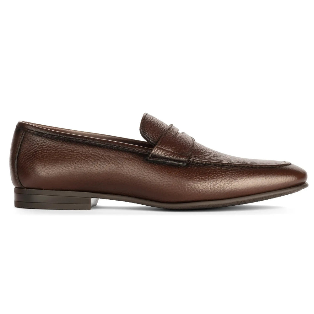 Merritt Brown Deerskin Leather Penny Loafer Slip-On